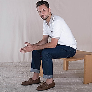 Dockers Men’s Vargas Leather Handsewn Boat Shoe,Rust, 8.5 M US