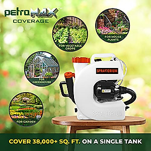 PetraTools Electric Disinfecting Fogger Backpack Sprayer - 4 Gallon Mist Blower with Extended Commercial Hose for Sanitation Spraying & Pest Control - Disinfection Fogger (Backpack Sprayer)