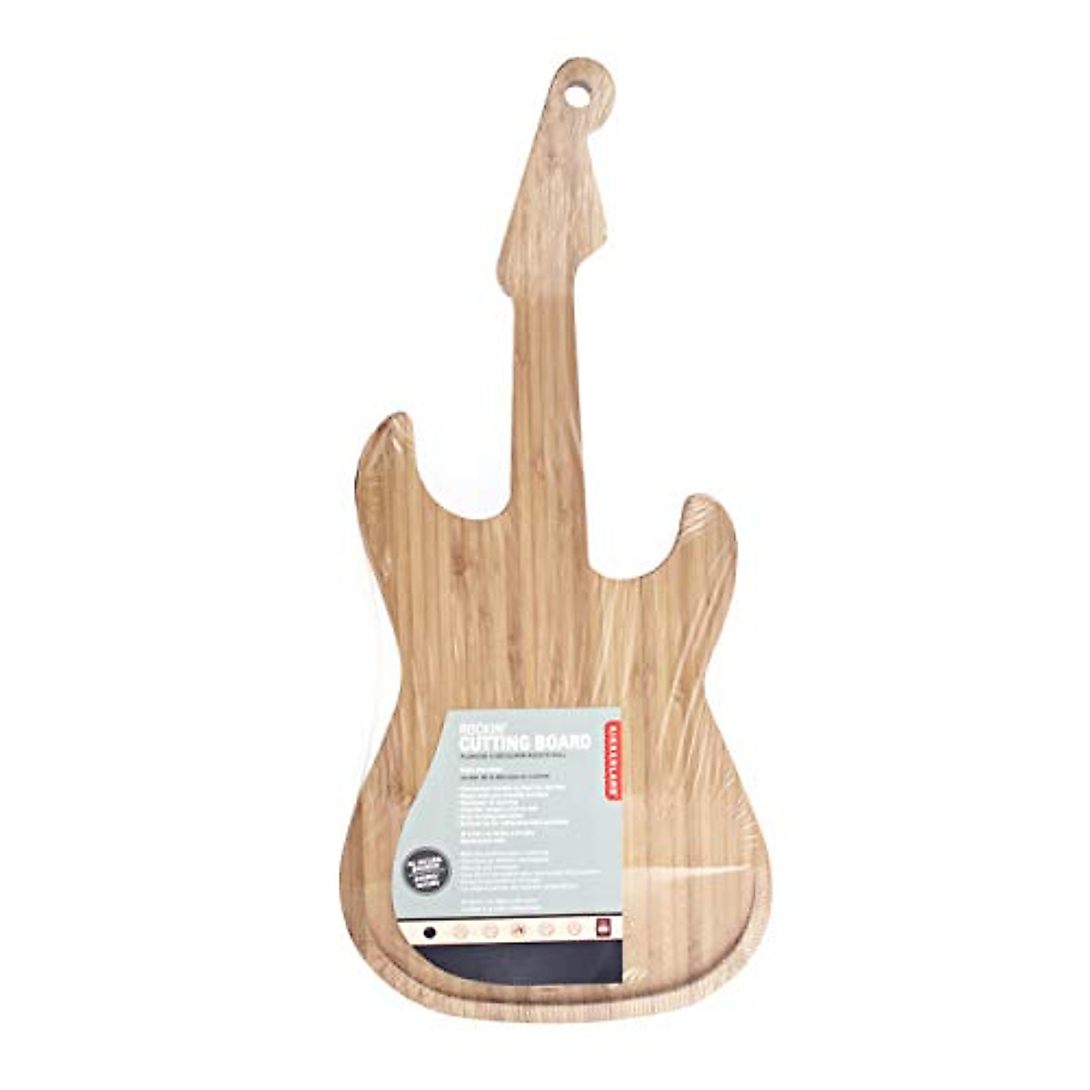 Kikkerland Bamboo Guitar Cutting Board