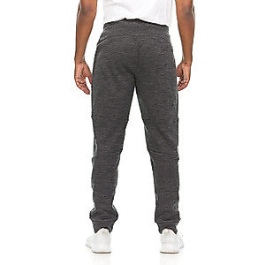 Spalding Mens Performance Fleece Jogger Pant, Black Spaced Dye, L