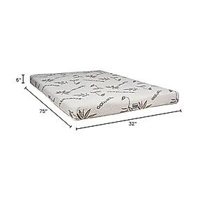 RecPro RV Bunk Bed Mattress Memory Foam Mattress 6" Gel Infused w/Bamboo Ticking Camper Bunk Bed Upgrade | RV Furniture (32" x 75")