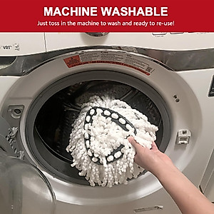 12 Pack Mop Replacement Heads Compatible with Spin Mop, Microfiber Spin Mop Refills, Easy Cleaning Mop Head Replacement