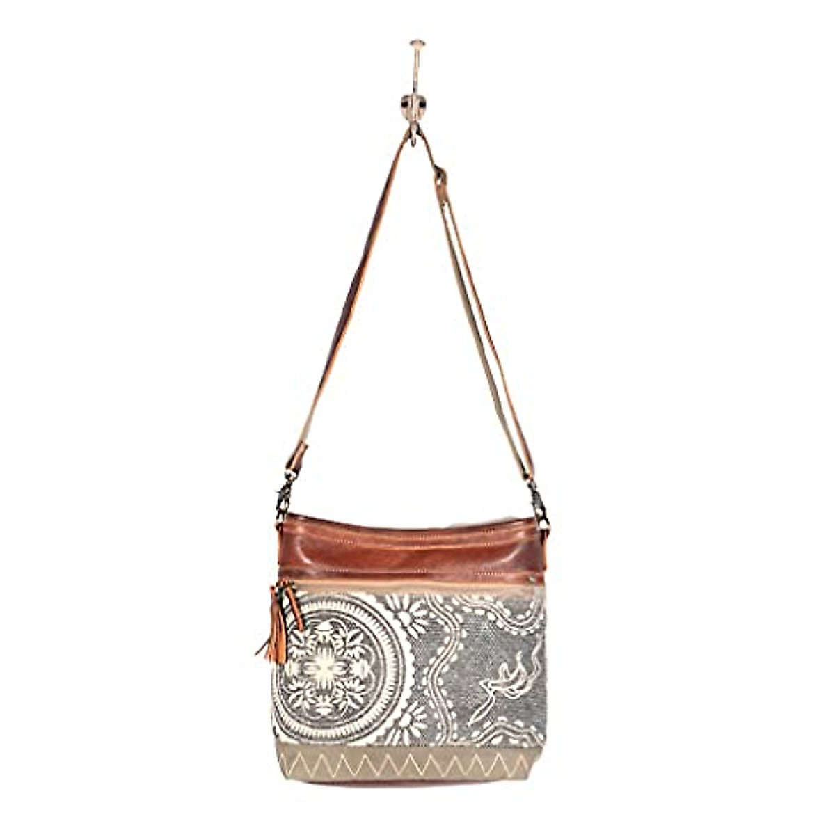 Myra Bags Vogue Canvas, leather & Rug Shoulder Bag S-1893