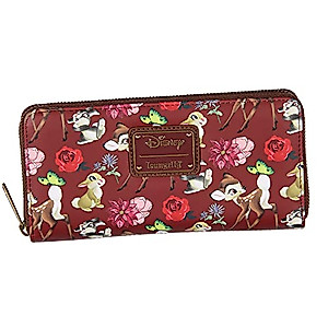 Loungefly Disney Bambi Allover Print Friends and Flowers Zip Around Wallet
