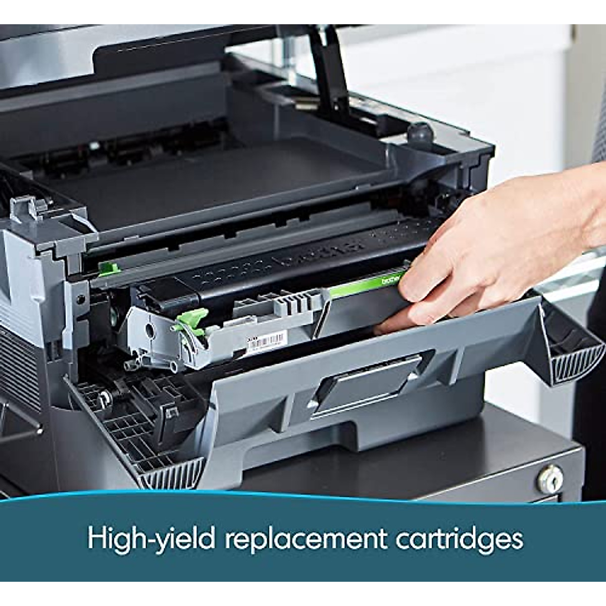 Brother MFC-L2710DW Wireless All-in-One Monochrome Laser Printer for Home Office, Black - Print Copy Scan Fax - 32 ppm, 2400 x 600 dpi, 50-Sheet ADF, Auto Duplex Printing, Voice Activated, Ethernet