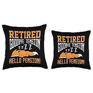 Retired Family Member and Friend Gift Funny Quote Pensioner Lazy Retiring Person Throw Pillow, 18x18, Multicolor