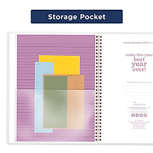 Cambridge 2024 Weekly & Monthly Planner, 8-1/2" x 11", Large, Mina (1134-905-24)