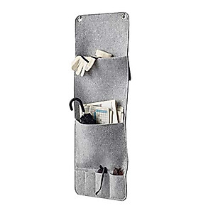 DearanswerIce Wall Closet Hanging Storage Bag Fabric Over Door Organizer Hanging Storage Pouches with 3 Pockets for Bedroom Bathroom