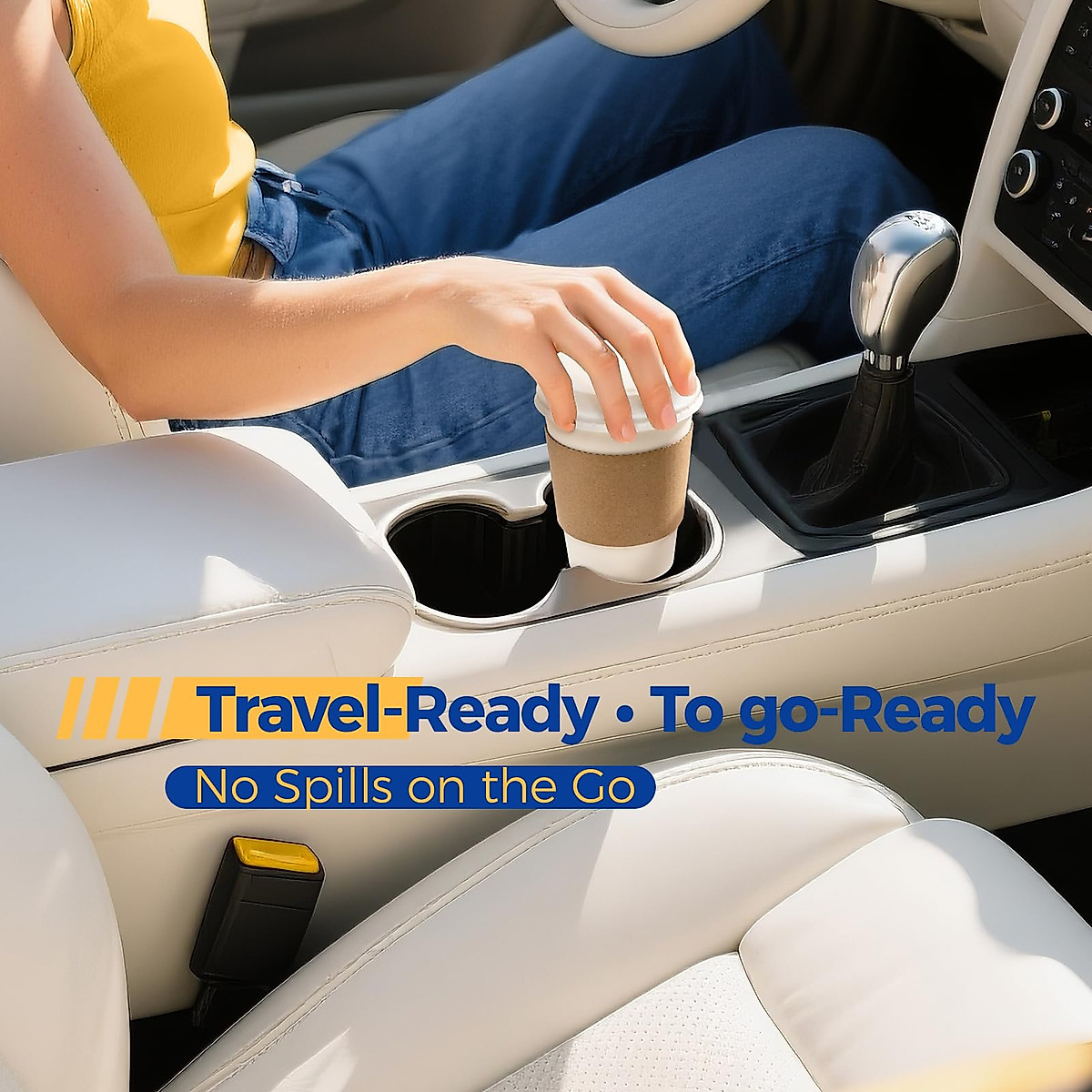 [50 Pack] White Coffee Cups with White Dome Lids and Brown Sleeves - 12oz Disposable Paper Coffee Cups - To Go Cups for Hot Chocolate, Tea, and Other Drinks - Ideal for Cafes, Bistros, and Businesses