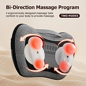 VIKTOR JURGEN Back Massager, Neck Massager with Heat, Massage Pillow Gifts for Men & Women, Electric Shiatsu Back Massager, Deep Kneading Shoulder Massager for Full Body Muscle,Massage at Home, Car