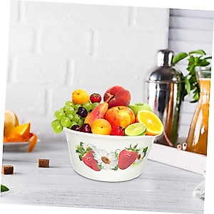 Veemoon 2pcs Cm Fruit Holder Tray Gadget Enamels Serving Keeper Household Oil Bowl Washing Beating Noodles Platter Salad Pot Travel with Camping Container Plates Lid Food Dough Retro Soup