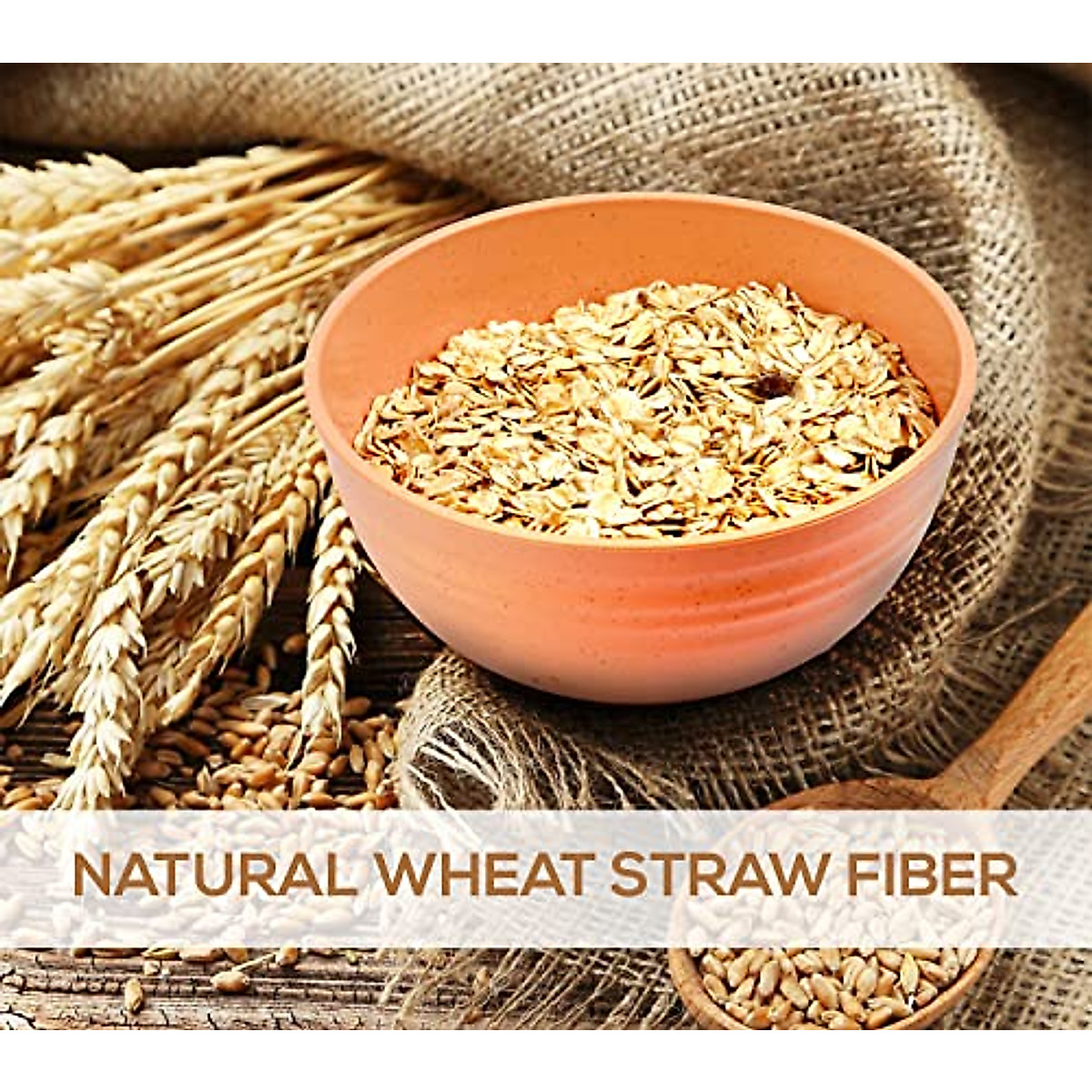 KUCHEEZE Plastic Bowls Reusable[Set of 8] 24 OZ Dishwasher & Microwave Safe Bowls. Colored Cereal Bowl Set - Unbreakable, Lightweight Plastic Cereal Bowls for Kitchen use for Noodles, Pasta, Soup bowl