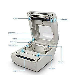 N/A Multifunction Desktop 110mm Thermal Paper Printer Barcode Label Printer USB BT Communication Interface Label Maker
