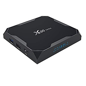 Android TV Box 9.0 X96 Max+ Smart TV Box Amlogic S905X2 Quad Core 4GB 64GB Support USB 2.4G WiFi BT 1000M 4K Media Player Set top Box Android Mini PC with Wireless Keyboard Remote(Backlit) TTV Box