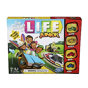 Hasbro Gaming The Game of Life Junior Board Game for Kids Ages 5 and Up,Game for 2-4 Players