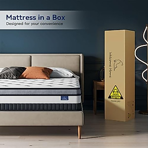 Vesgantti Queen Mattress 8 Inch Innerspring Multilayer Hybrid Queen Mattress - Ergonomic Design with Memory Foam and Pocket Spring Mattress Queen Size - Box Top Series Medium Firm Feel