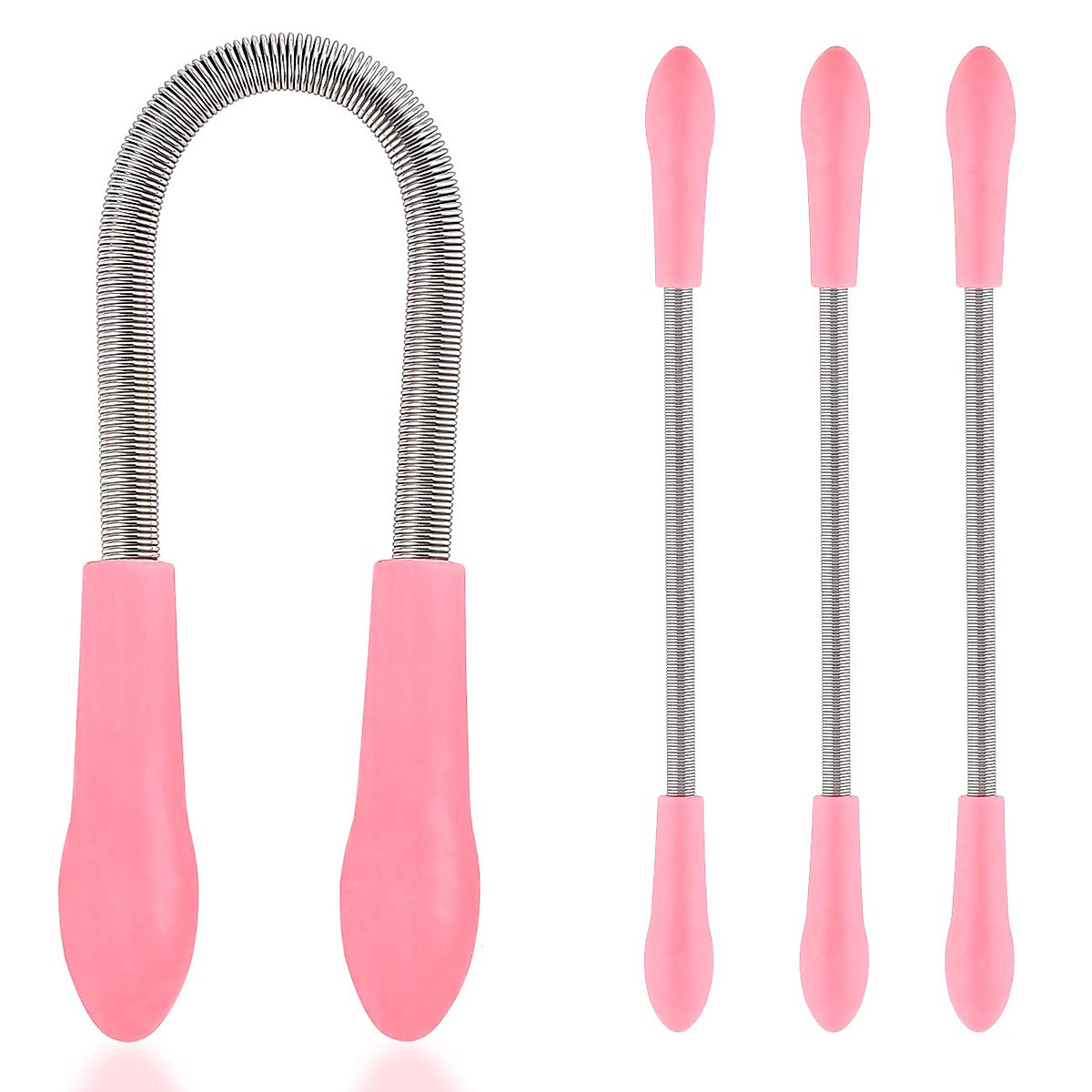 Dr.Nail Facial Hair Remover for Women,3Pcs Hair Remover Spring Threading Tool (Pink)