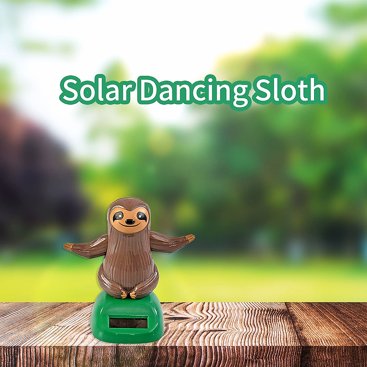 Sloth Solar Dancing Figures, Solar Powered Shaking Hand Doll Toys for Car Dashboard Decoration, Desk or Windowsill Decor (A-Brown)