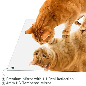 Mirrorons Frameless Mirror, Wall Mirror 40" x 32", Modern Rectangle Bathroom Mirrors for Wall with Polished Edge, Hangs Horizontally or Vertically. Entryways, Bathroom, Gym.