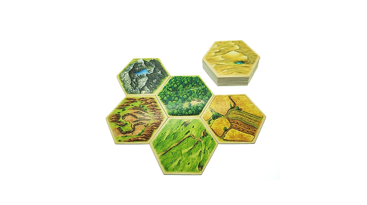 Terrain Tiles Replacement Set for Settlers of Catan
