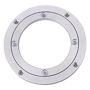 Aluminum Alloy Turntable Bearings Heavy Duty Bearing Table Swivel Plate Hardware Round Rotating Turntable for Restaurant Dining Table Cake Decorations TV Monitor Stand(8 inch)