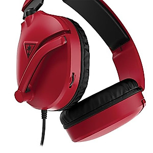 Turtle Beach Recon 70 Multiplatform Gaming Headset for PS5, PS4, Xbox Series X|S, Xbox One, PC & Mobile w/ 3.5mm Wired Connection - Flip-to-Mute Mic, 40mm Speakers, Lightweight Design, Midnight Red