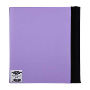 Mintra Office Durable PREMIUM Spiral Notebook, ((Lavender, 5 Subject (8.5in x 11in)) - Fabric Covered Coils, No Snags, College Ruled, Adjustable PocketDividers, Ruler, Organization, Student, School