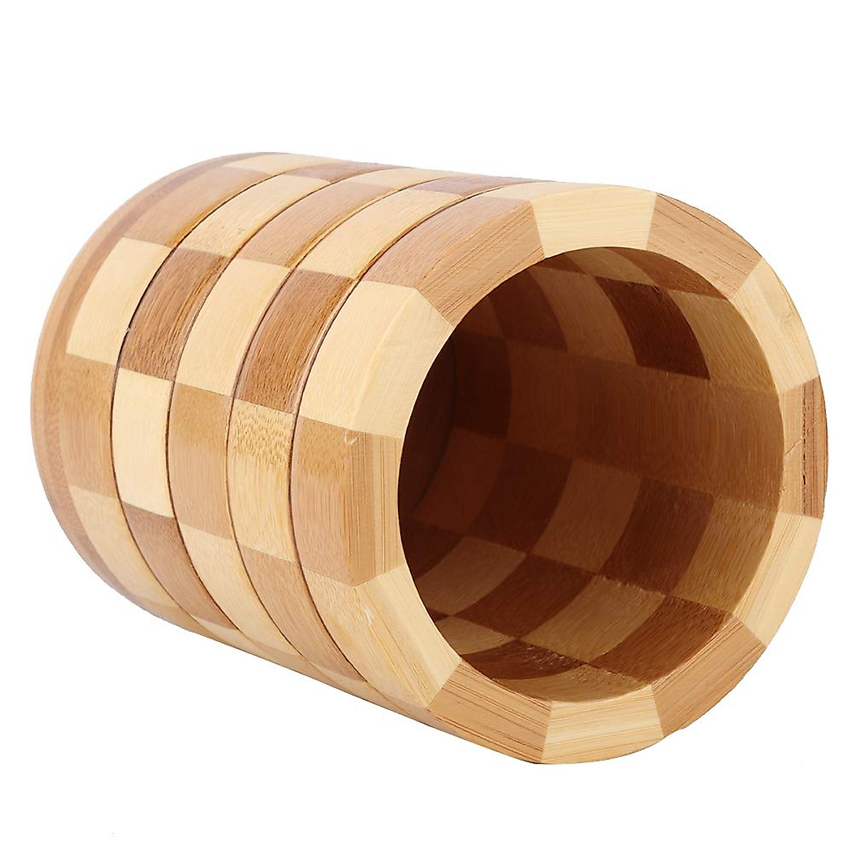 Bamboo Utensil Holder for Countertop, Flatware Silverware Caddy Chopstick Cutlery Holder Utensil Organizer for Spoons Forks Knifes