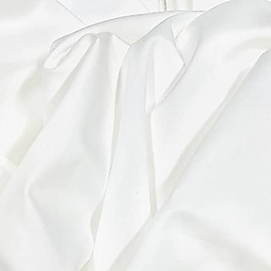 White Combed Cotton Fabric by The Yard for Quilting Sewing Broadcloth 2 Yard or 5 Yard Cloth (2 Yard)