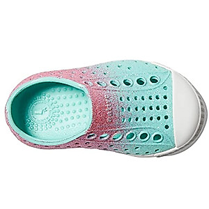 Native Shoes Kids Jefferson Bling Sneaker for Toddler - Synthetic Upper with Glittering Ombre Design, Chic, and Slip-On Style Hollywood Hydrangea Bling/Shell White 10 Toddler M