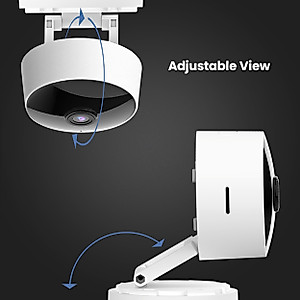 Feit Electric CAM1/WIFI 1080p HD Indoor WiFi Smart Home Security Camera with Night Vision, 2-Way Audio, Works with Alexa & The Google Assistant, White