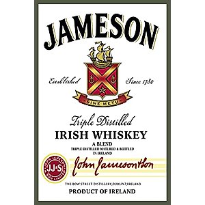 KPSheng Jameson Irish Whiskey Vintage Metal Tin Sign Wall Plaque Poster Cafe Bar Pub Beer Wall Home Decor 12 X 8 Inches