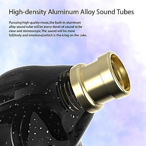 Hidizs MS1-Rainbow in-Ear Monitors Headphones, Hi Res IEMs Earphones with Detachable Cable, Polymer Diaphragm HiFi Bass Noise Cancelling Sports Headphones for Android Smartphones/Audio Players (Red)