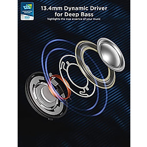 1MORE Comfobuds Pro Bluetooth 5.0 Earbuds, Hybird Active Noise Cancelling Earphones, Stereo Premium Sound in Ear Headphone with 6 Mics ENC for Clear Call and Deep Bass Fast Charging, Black