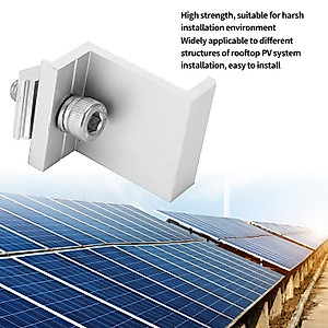 10Pcs Solar End Clamp Z Bracket Mid Clamps Aluminum Alloy for Solar Panel PV Mounting System