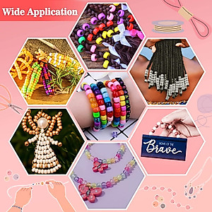 Sukh 1000+ Pcs Clear Pony Beads - Plastic Bracelet Beads 6x9mm Crystal White Pony Beads for Bracelets Making Hair Beads for Braids DIY Crafts Key Chai Jewelry Making Home Decor Pony Beads Bulk