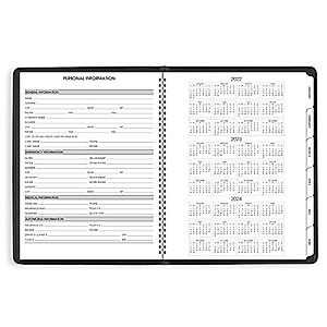 AT-A-GLANCE 2023 Weekly & Monthly Appointment Book, Quarter-Hourly, 8-1/4" x 11", Large, Triple View, Black (70950V05)