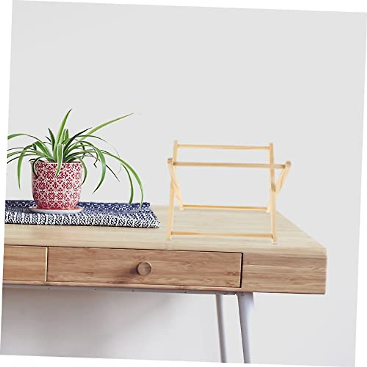 DEPILA 1 Set Mail Wood Newspaper File Basket for Assemble Vinyl Newspapers Rope Record Living DIY Macrame Making Holder Floor Magazine Rack Book Stand Handmade Storage Display Woven Newsstand