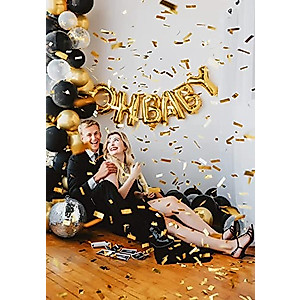 PILIN 6 Packs Gold Confetti Cannon Party Poppers, Ideal for Weddings, Thanksgiving, Christmas, Party Supplies, Birthday Party, Graduation Party