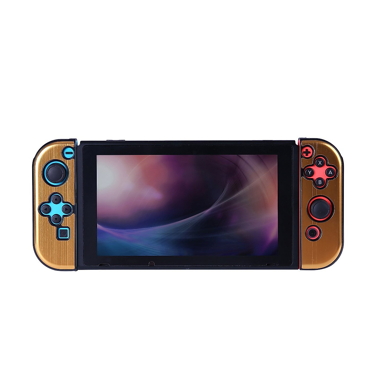 HDE Protective Cover for Nintendo Switch Joy-Con Controller Plastic Protectors Snap On Shell with Comfort Contoured Back (Gold)
