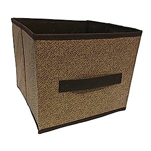 Essentials Collapsible Storage Containers with Handles (Brown)