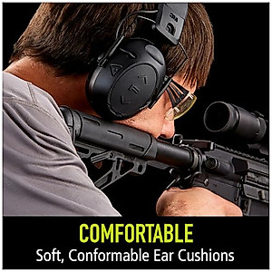 Peltor Sport Tactical 300 Smart Electronic Hearing Protector, Bluetooth Wireless Ear Muffs, NRR 22 dB, Bluetooth Headphones With Recessed Microphone, Ideal For Range, Shooting & Hunting (TAC300-OTH)