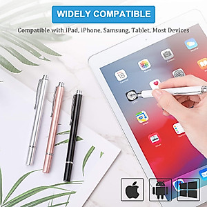 Weewooday 8 Pieces Capacitive Stylus Pens for Touch Screen, Universal Disc Fine Point Stylus Pens for Most Touch Screen Smart Devices, 4 Colors