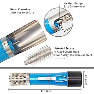 Electric Fish Scaler Set，Powerful Fish Scaler Remover with 2600mAh rechargeable batteries，Fish Cordless Dynamic Fish Scaler Easily Remove fishscales without Fuss Or Mess