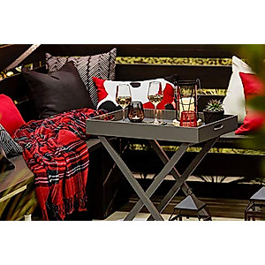 JUDYBRIDAL Plaid Chenille Throw Blanket, Extra Soft Cozy Knitted Decorative Blanket, All-Season Dual-Sided Home Decor Blanket with 3 Inches Tassel for Bed Sofa Couch Chair 50" W x 67" L（Red）