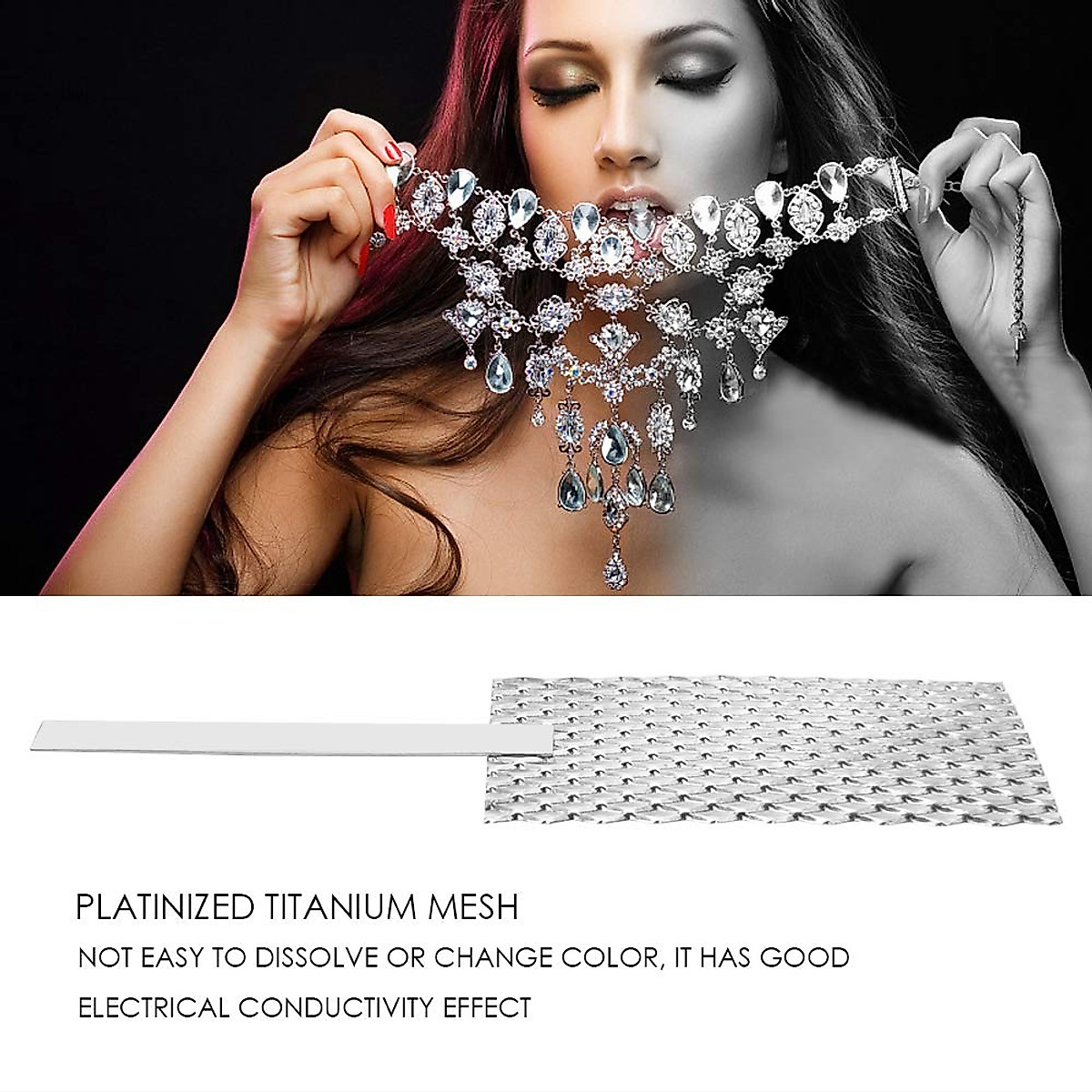 Platinized Titanium Mesh, Coat Platinum or Gold on Jewelry Surface to Prevent Jewelry from Oxidation, Use for Jewelry Electroplating