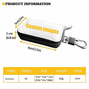 Advocator Red Rose Women Car Key Holder Keychain Case Zipper for Most Sizes of Keys Key Protector Smart Key Chain PU Leather Carry Easily