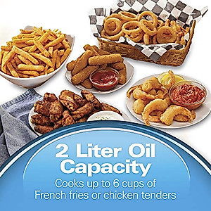 Hamilton Beach Electric Deep Fryer, Cool Touch Sides Easy to Clean Nonstick Basket, 8 Cups / 2 Liters Oil Capacity, Black