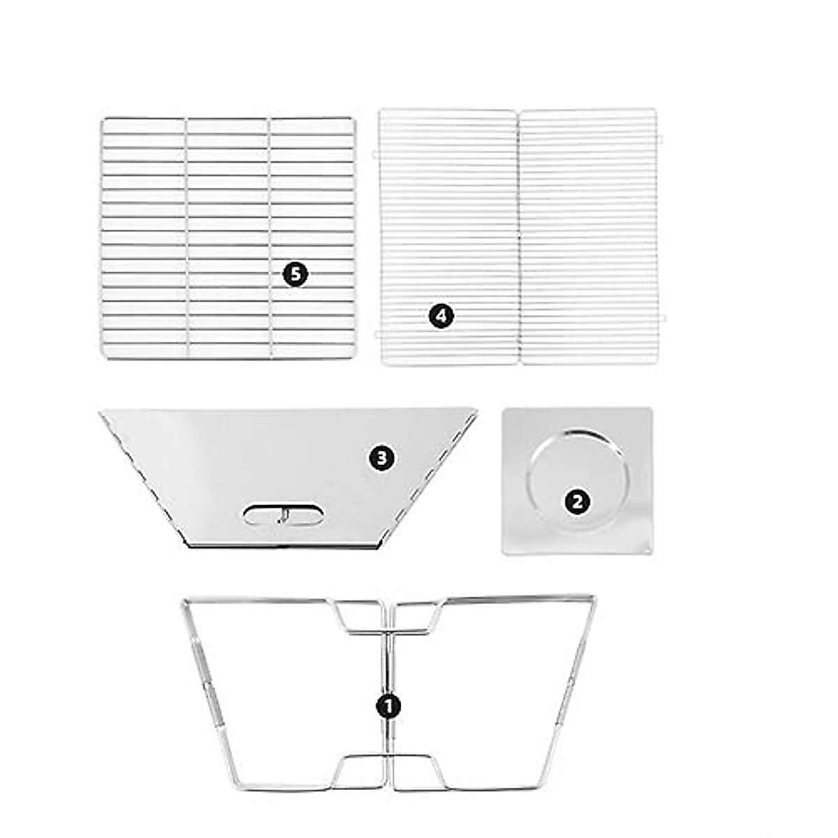 SPICLY Portable Grill Outdoor Portable Folding Barbecue Grill BBQ Grills Detachable Charcoal Firewood Stove Picnic Tools Camping Oven