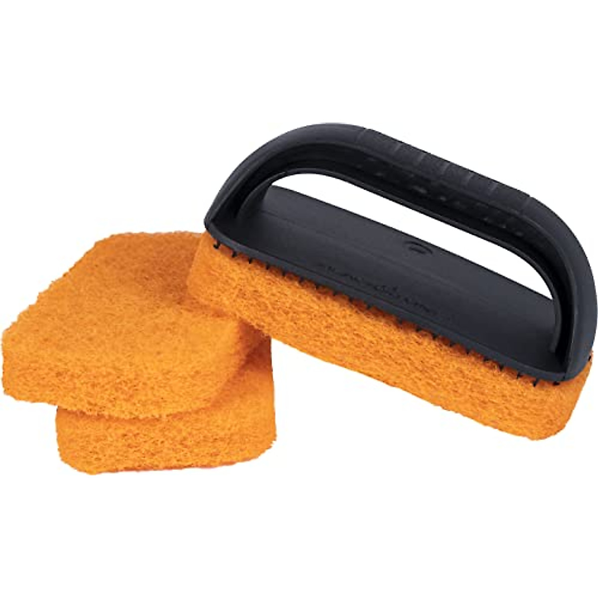 Blackstone 5463 Cleaning Tool Kit (8 Pieces) BBQ Grill Flat Top Indoor/Outdoor Accessories-1 Stainless Steel Griddle Scraper, 3 Scouring Pads, 2 Pumice Stone with Handle, Black, Orange, Silver